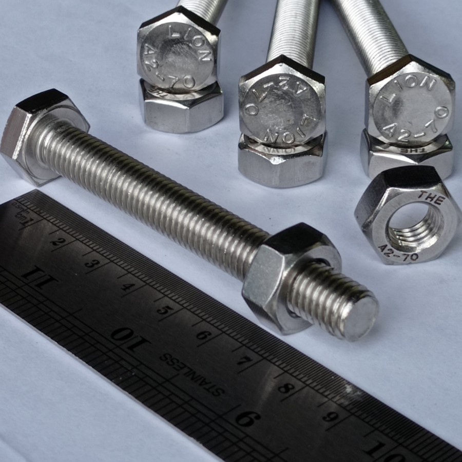 Jual BAUT M10X80 STAINLESS STEEL SS BAUT MUR M10 X 80 SUS 304 ANTI ...