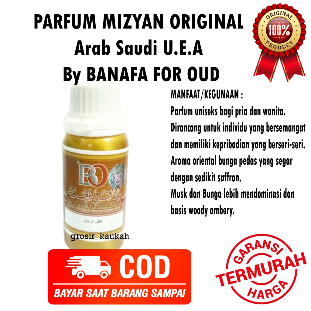 Jual PARFUM MIZYAN ORIGINAL Arab Saudi By BANAFA FOR OUD 100 Gr | Shopee Indonesia