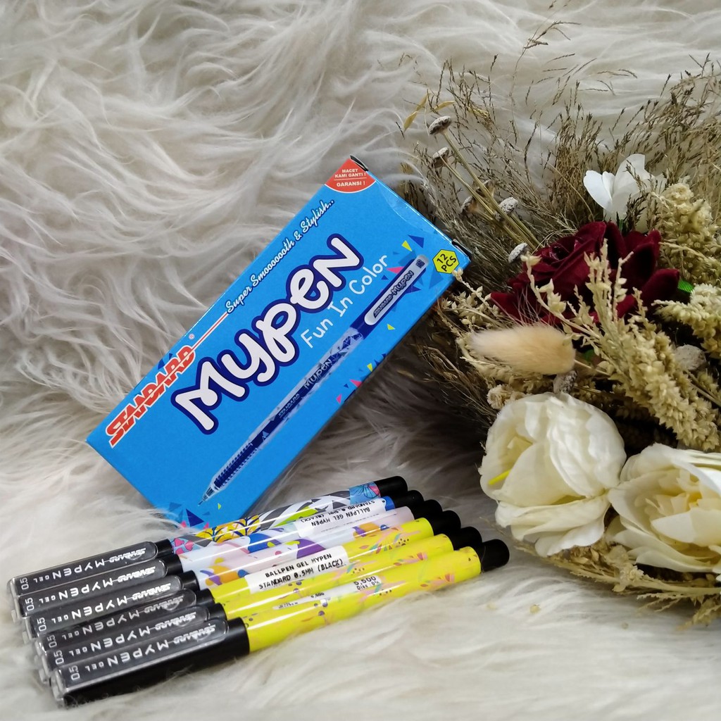 Jual BALLPEN GEL MYPEN STANDARD 0.5MM (BLACK) | Shopee Indonesia