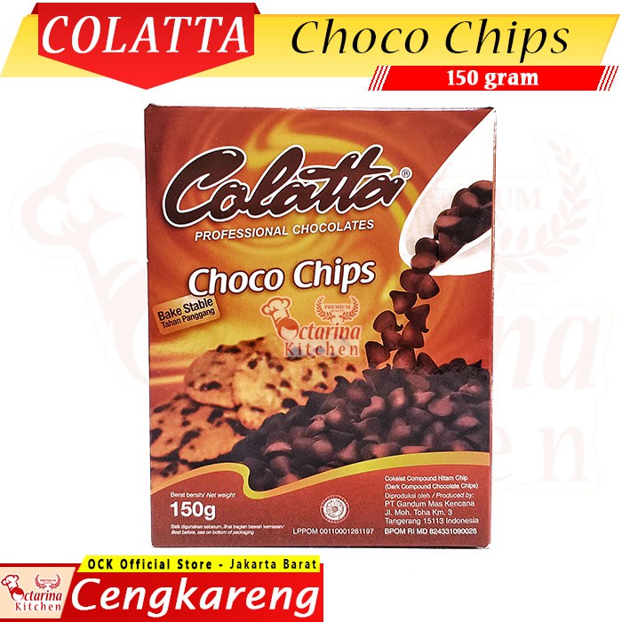 Jual COLATTA Choco Chips 150 gram - Coklat Kerucut 150gr Collata Chip ...