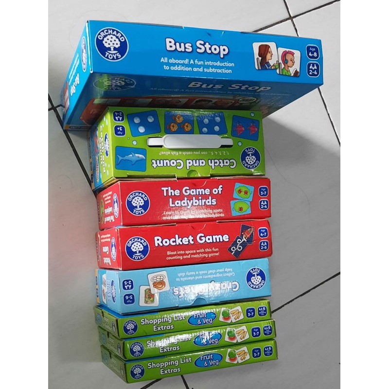 Jual ORCHARD TOY Bus Stop Shopping List Extras Catch & Count The Game ...