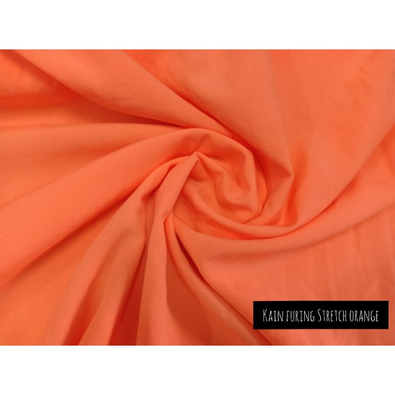 Jual KAIN FURING STRETCH ORANGE TERANG (50 cm = Rp. 11.500) | Shopee ...