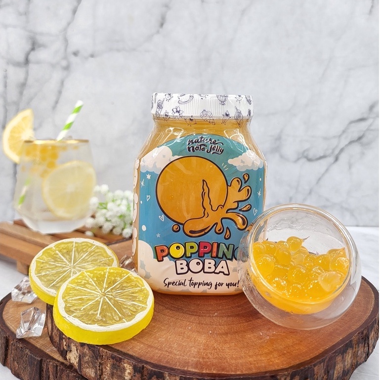 Jual Popping Boba Nata Jelly - Popping Boba Lemon 500 Gram | Topping ...