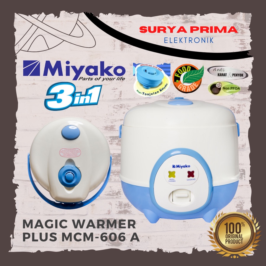 Jual Rice Cooker Miyako MCM 606 Magic Warmer Plus | Shopee Indonesia