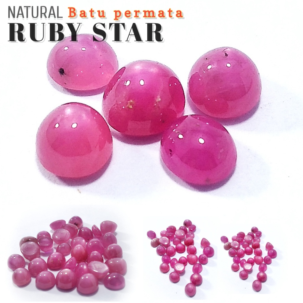 Jual Batu Natural Permata Ruby Star HQ Minimalis | Shopee Indonesia