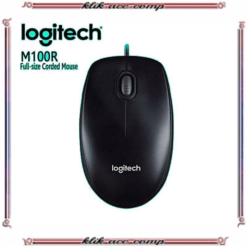 Jual Mouse Logitech M100 Mouse Kabel USB Wired M100R / Logitech Wired ...