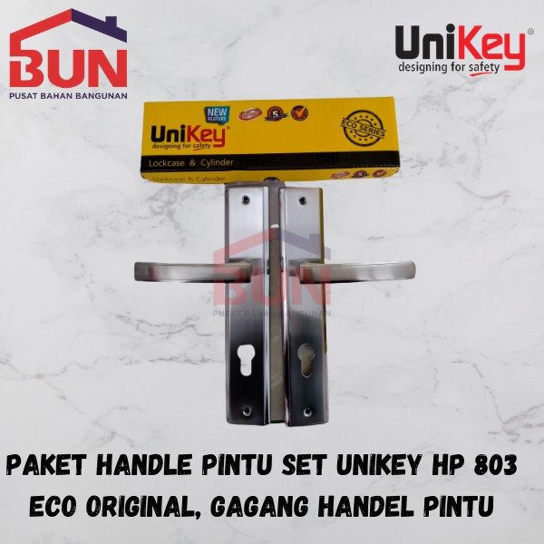 Jual Paket Handle Pintu set Unikey HP 803 ECO Original, gagang handel ...