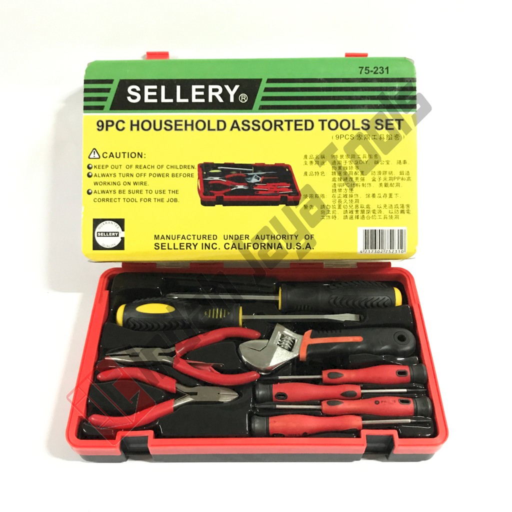 Jual SELLERY 75-231 Tool Kit Set 9 Pcs - Toolkit Alat Perkakas Tukang ...
