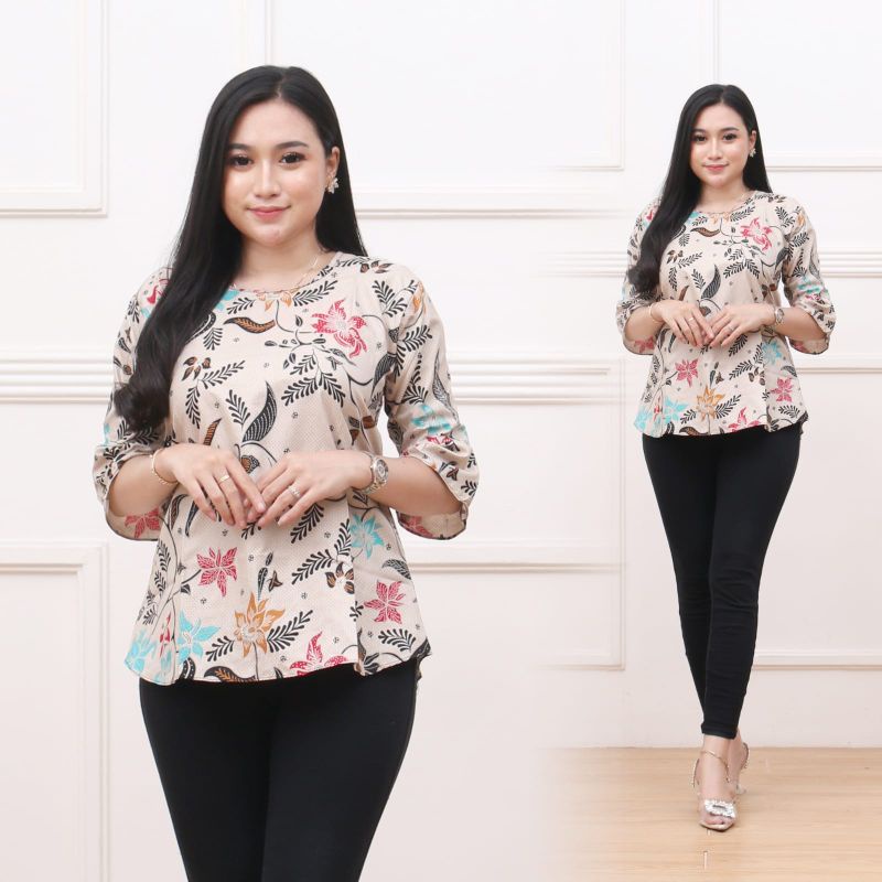 Jual Batik Kopelan Batik Seragam Blouse Modern Resepsi Pernikahan Murah ...