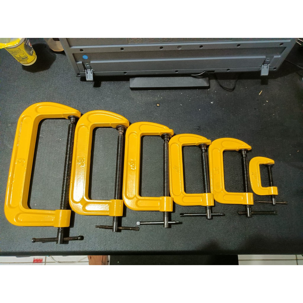 Jual Klem C G 5", 6", 8" inchi - Amtech Clem Catok Clamp C Penjepit ...