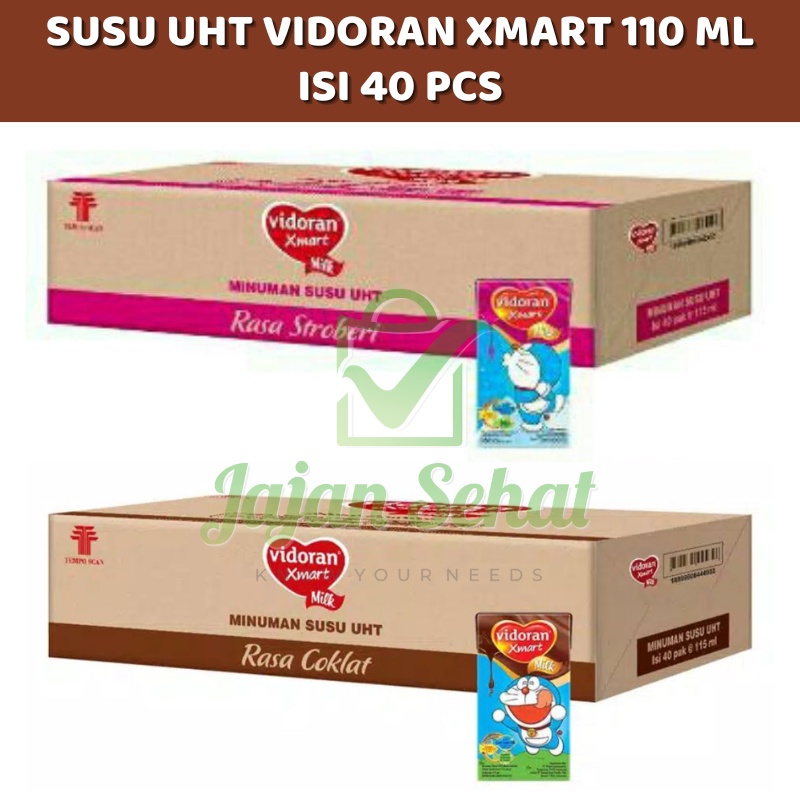 Jual Vidoran Xmart Susu UHT 110ml 1 karton Isi 40 Pcs | Shopee Indonesia