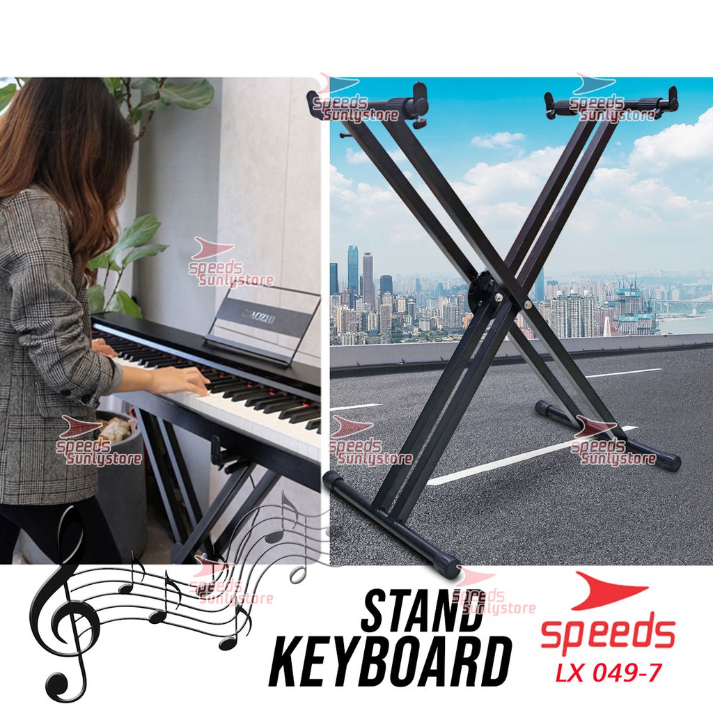 Jual SPEEDS Alat Musik Stand Keyboard Double Kaki Keyboard X Untuk ...