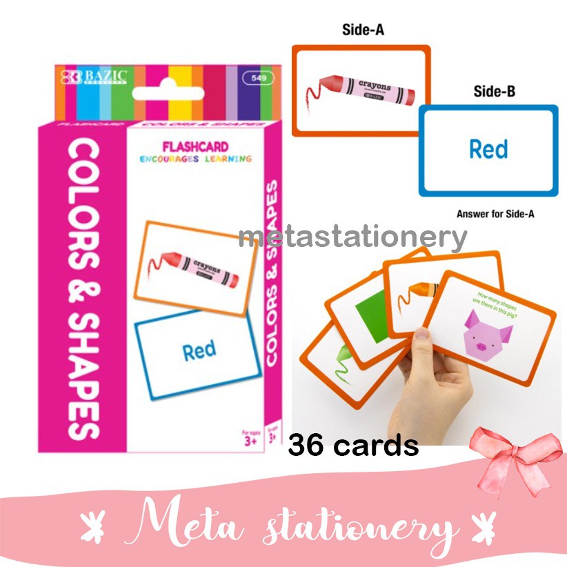Jual Kartu Belajar Color & Shape / Learning Cards / Flashcards Warna ...