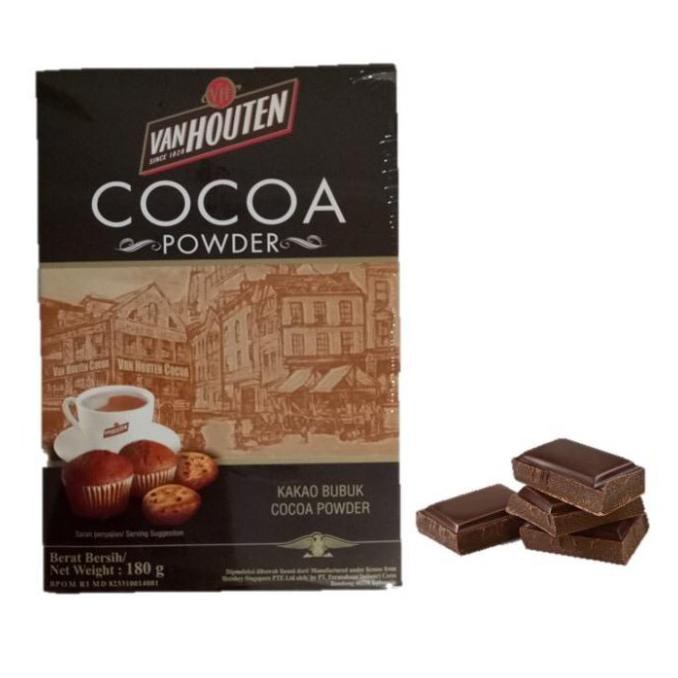 Jual Van Houten 180 Cocoa Powder 180gr STOK TERBATAS Kode 621 | Shopee ...