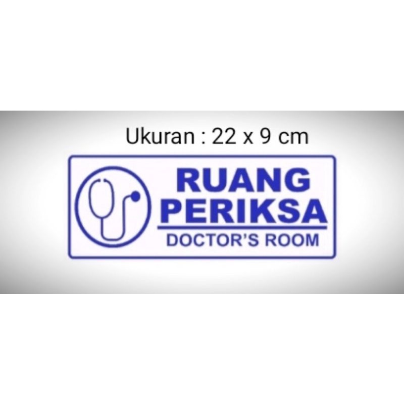 Jual Sign " Ruang Periksa" Sign label Acrylic, Sign Board Akrilik ...