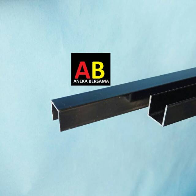 Jual Lis U Aluminium 12mm x 12mm x 12mm BLACK | Shopee Indonesia