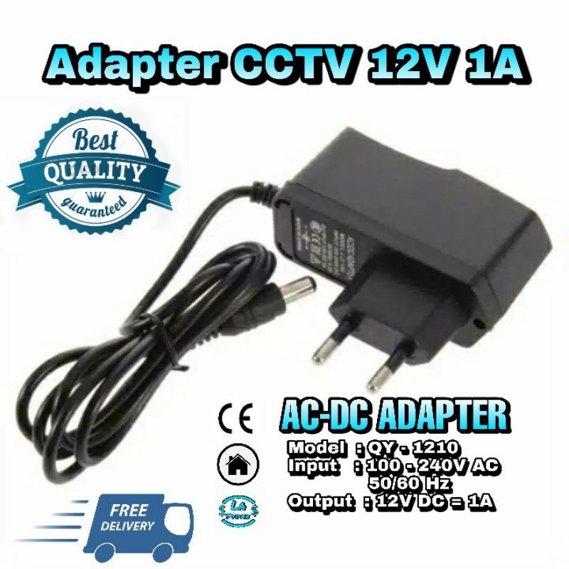 Jual ADAPTER DC 12V 1A CCTV JACK 5MM - POWER SUPPLY ADAPTOR | Shopee ...