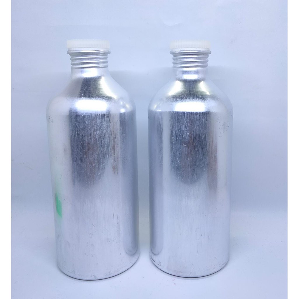 Jual KALENG SILVER 500 ML.ALUMUNIUM SILVER BUAT BIBIT PARFUM HARGA PER ...