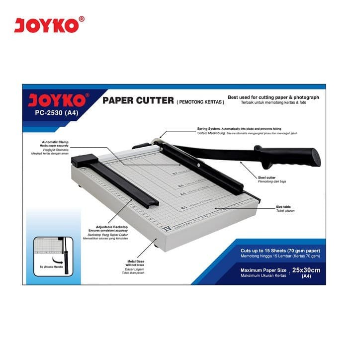 Jual Paper Cutter Pemotong Kertas Joyko Pc 2530 A4 Shopee Indonesia