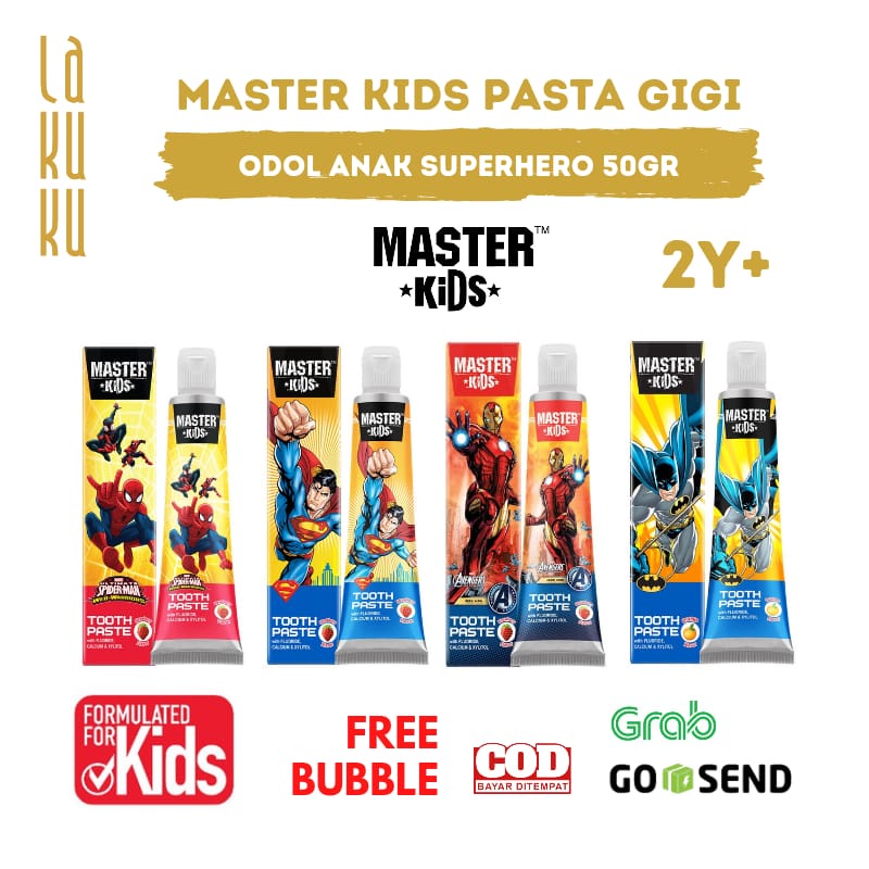 Jual Lakuku - Master Kids Odol Pasta Gigi Superhero Fluoride Marvel ...