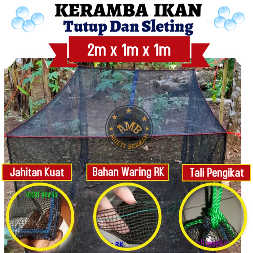 Jual Keramba Ikan Tutup Resleting Hapa Jaring Ikan Kerambah Bahan ...
