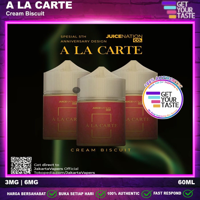 Jual Liquid A La Carte Cream Biscuit 60ML Ala Carte by Juicenation ...