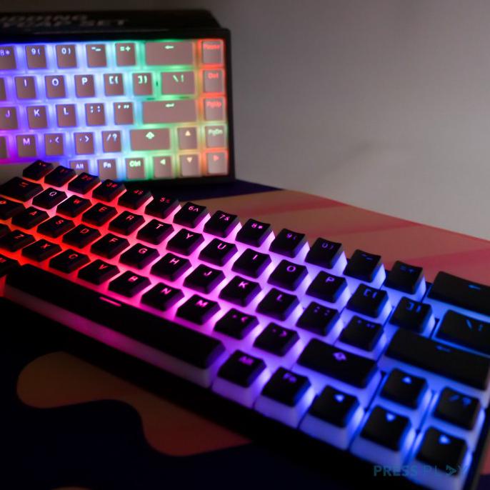 Jual PUDDING RGB KEYCAPS MECHANICAL KEYBOARD FULL SIZE PBT - HITAM ...