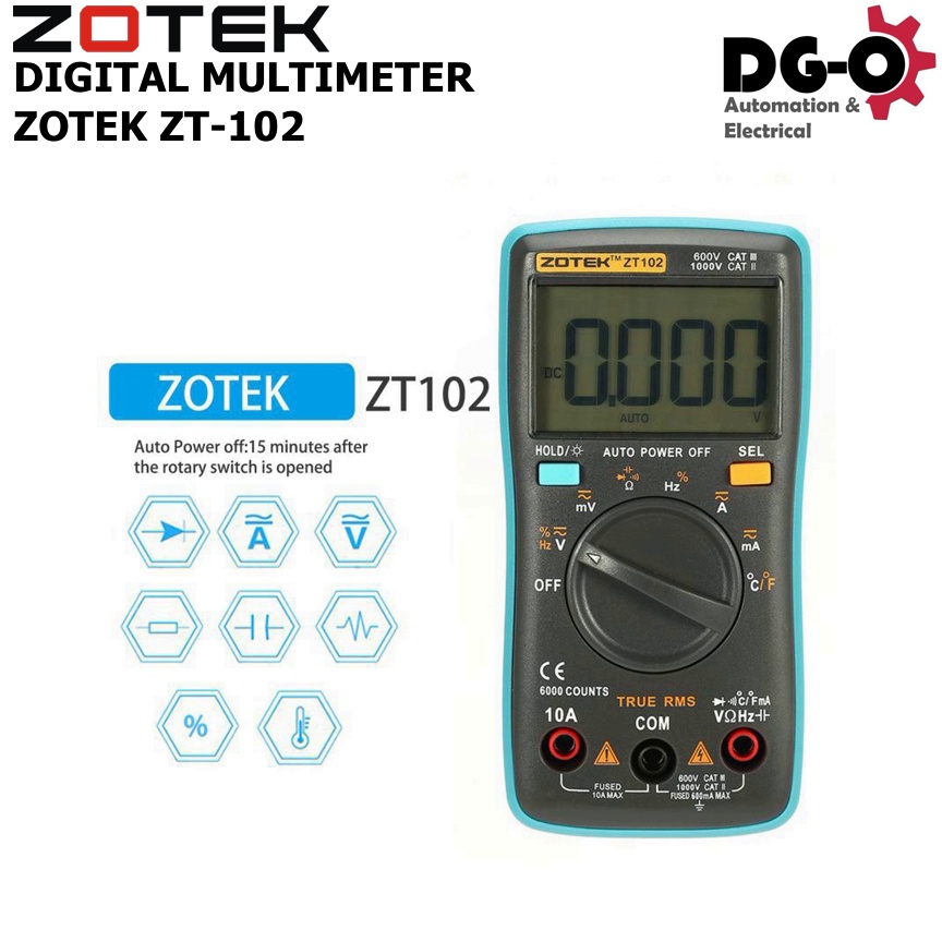 Jual DIGITAL MULTIMETER DIGITAL AVOMETER ZOTEK ZT-102 | Shopee Indonesia