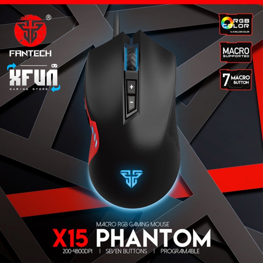 Jual Fantech X15 Phantom Macro RGB - Mouse Gaming | Shopee Indonesia