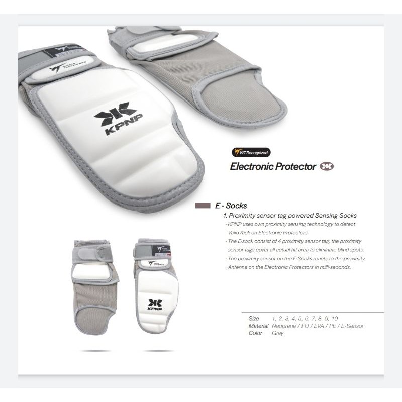 Jual Efoot kpnp sensor e-foot beladiri taekwondo footglove protector ...