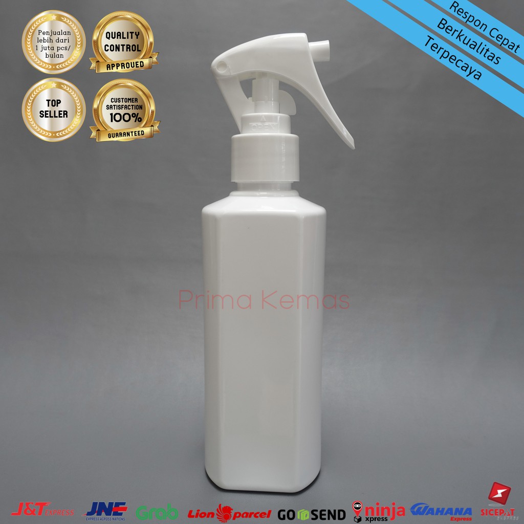 Jual Botol Trigger Spray 200 ml - botol kosmetik 200 ml - botol skincare Pet SQ 200 ml Putih ...