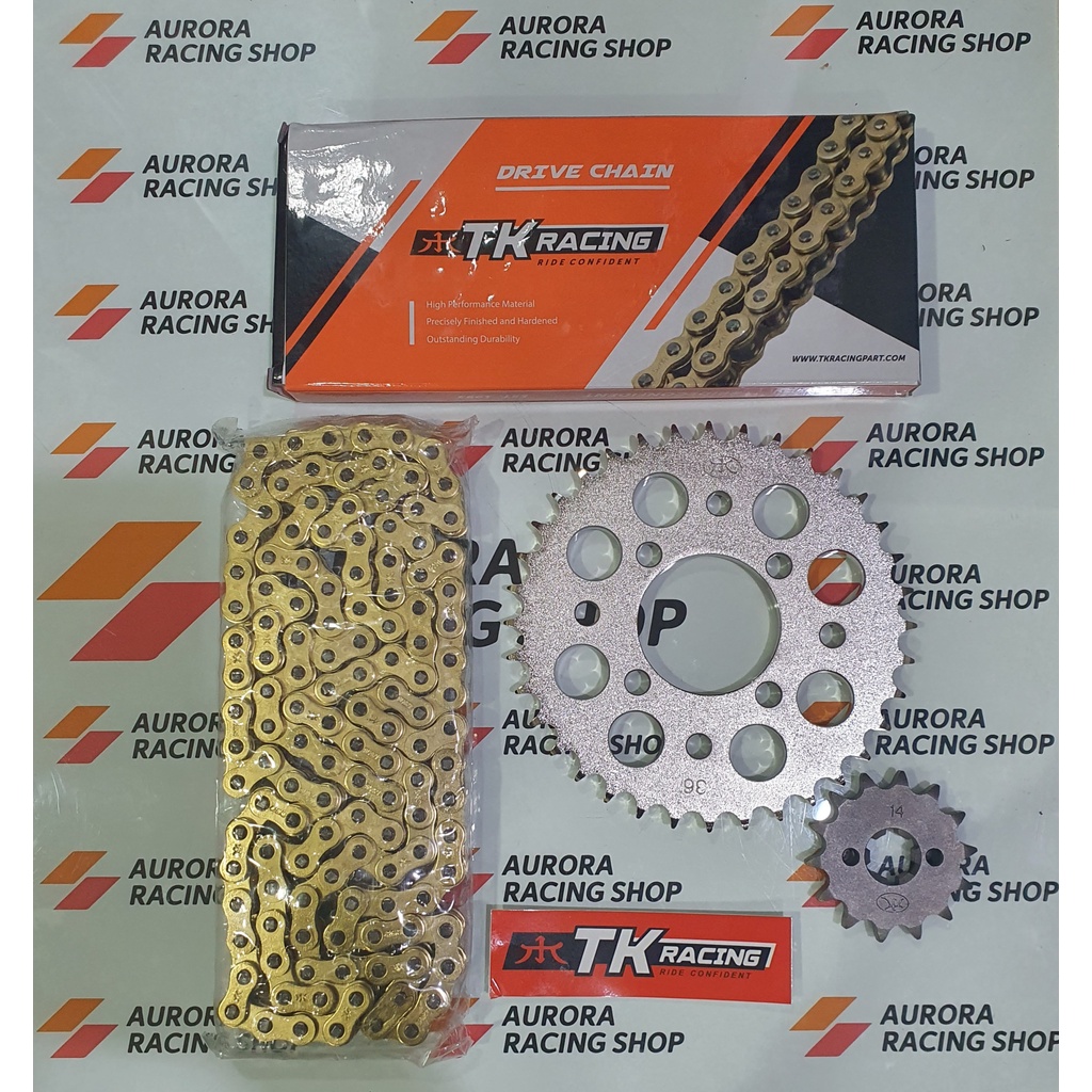 Jual GEAR SET TK KAWASAKI W175 & RANTAI TK 428 HS GOLD | Shopee Indonesia