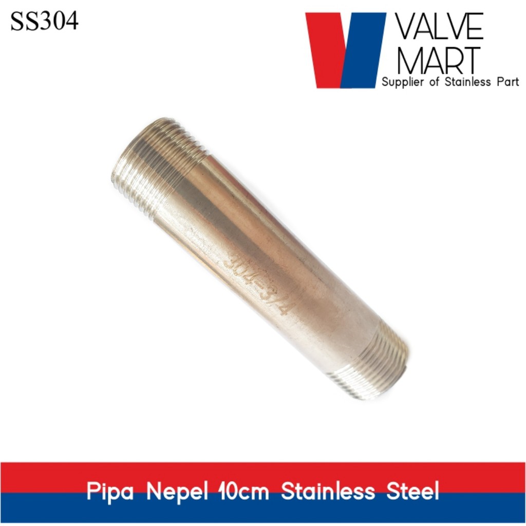 Jual Pipa Nepel / Pipe nipple Stainless steel 304 1/4" 10 CM | Shopee ...