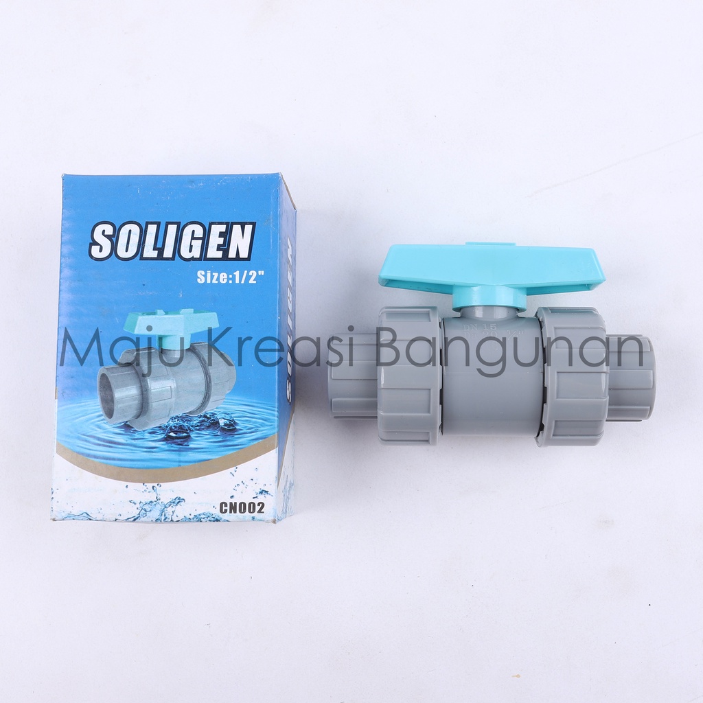 Jual Ball Valve Watermur SOLIGEN 1/2 Inch Water Mur Stop Kran PVC Inci ...