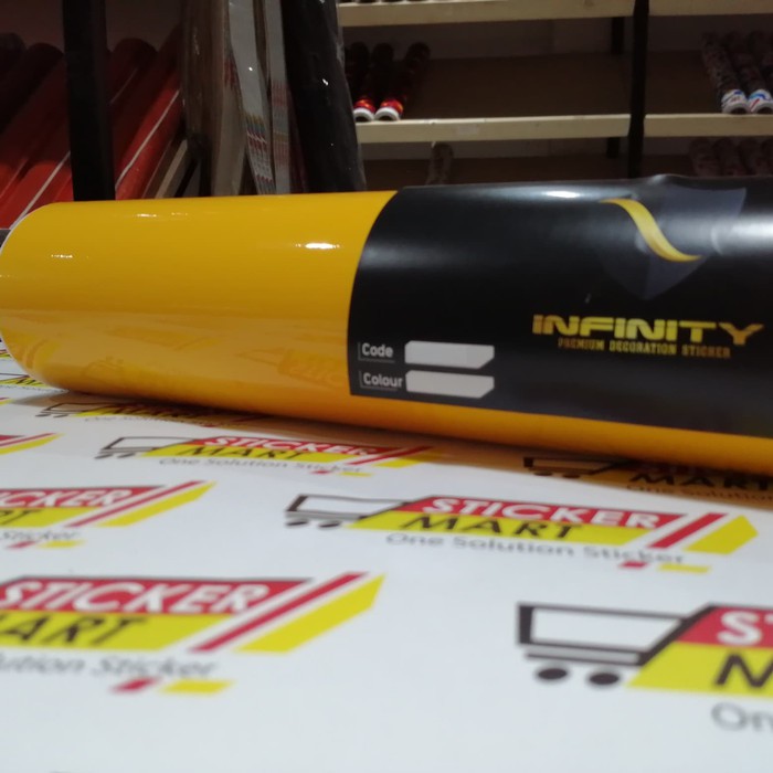 Jual Sticker Vinyl Motor Infinity Fix Yellow Glossy | Shopee Indonesia
