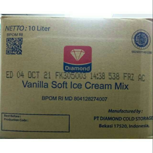 Jual diamond soft ice cream mix 10 liter. 2 pcs | Shopee Indonesia