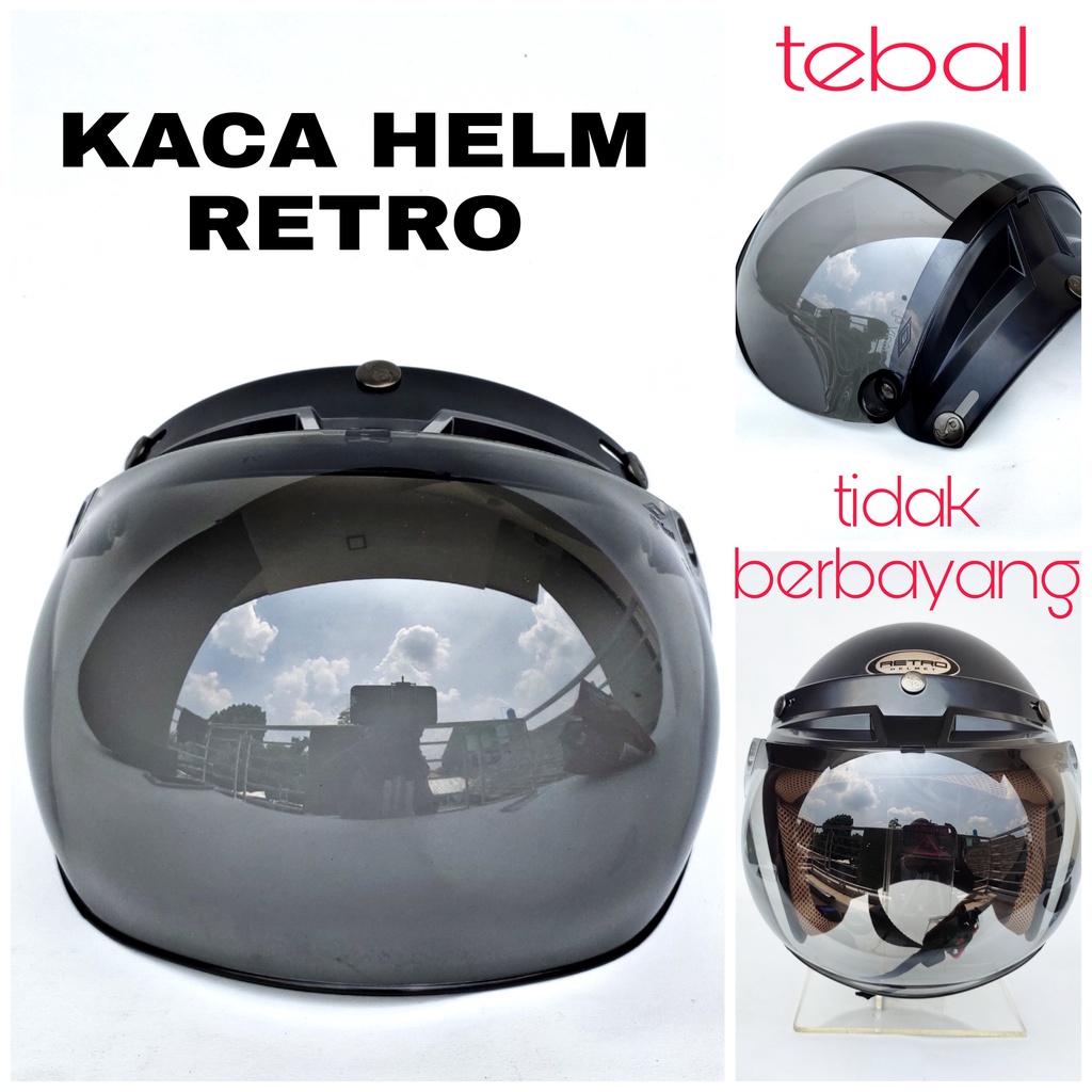 Jual KACA HELM BOGO KACA CEMBUNG KACA HELM RETRO CEMBUNG MURAH | Shopee ...
