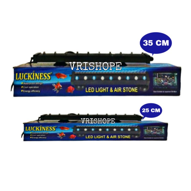 Jual Luckiness Lampu Celup Led Warna dan Airstone Aquarium Light Led ...