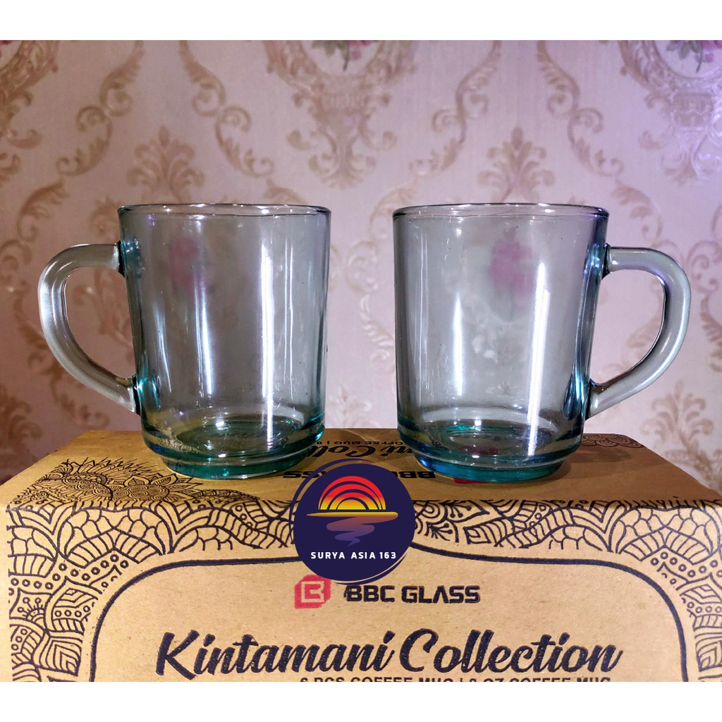 Jual Gelas kopi kaca beling / teh gagang 250ml BBC 255 (6 pcs) | Shopee ...