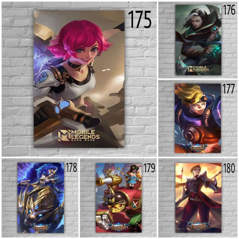 Jual POSTER DINDING MOBILE LEGENDS 161-180/TANPA BINGKAI. | Shopee ...