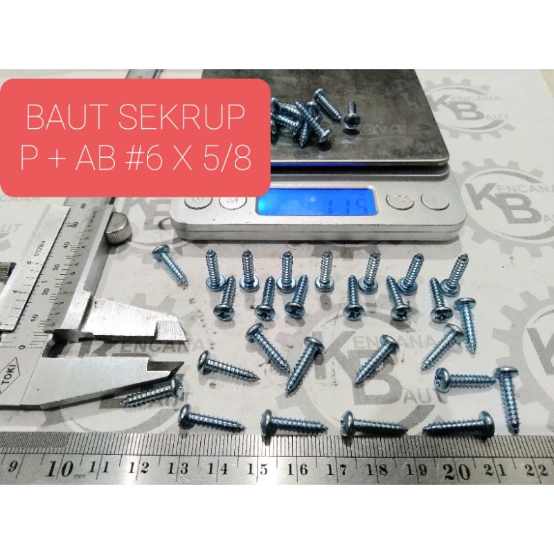 Jual BAUT PAB 6 X 5/8 / SEKRUP PAB 6 X 5/8 / BAUT SEKRUP TAPPING 6 X 5 ...