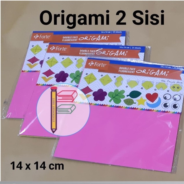 Jual Origami Kertas Lipat Forte 2 sisi Double Side 14 x 14 cm | Shopee ...