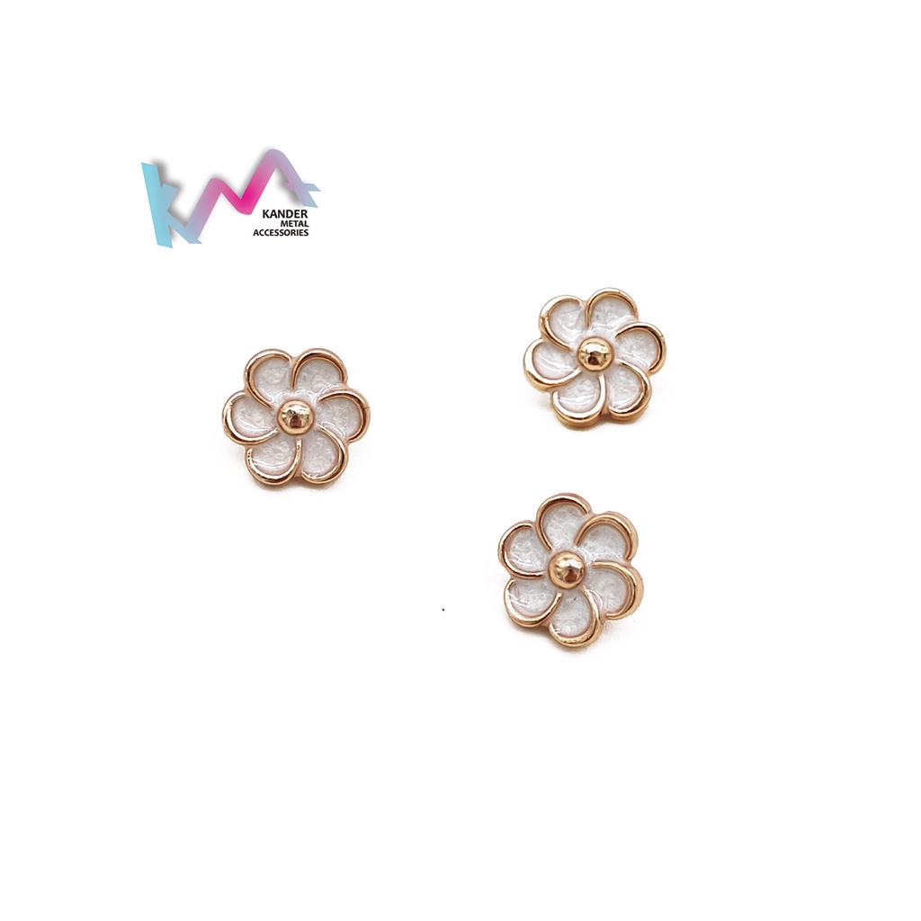 Jual KANDER Alloy Tiny Flower Button 12mm Kancing Kelopak Bunga JL2-N22 | Shopee Indonesia