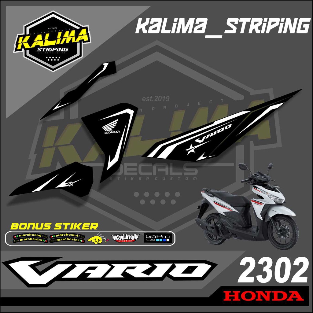 Jual 2302 Sticker Striping decal Vario Led 125 decal Vario 150, Sticker ...