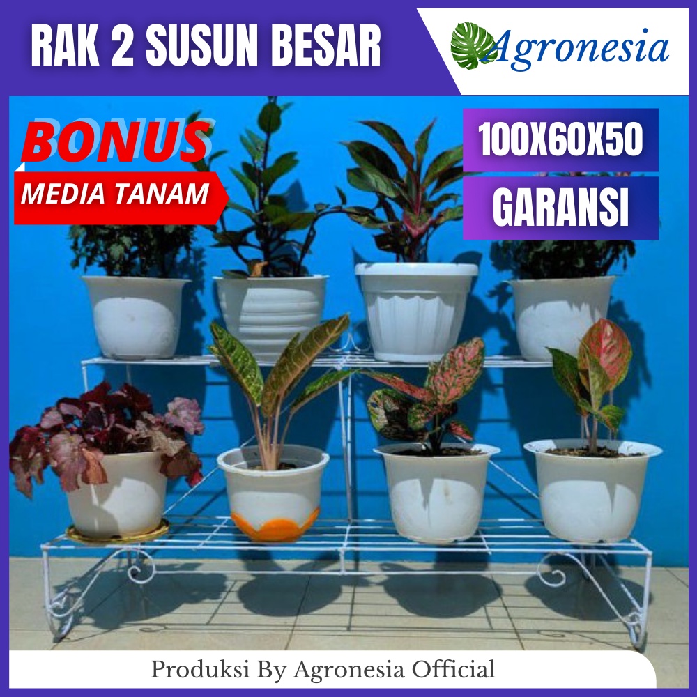 Jual Rak Taman Tempat Pot Bunga Besi Tanaman hias bunga susun minimalis ...