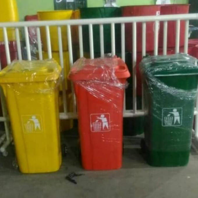 Jual Tempat Sampah/Tong Sampah Fiber Sulo Vol 120 Liter - Kuning Panca ...