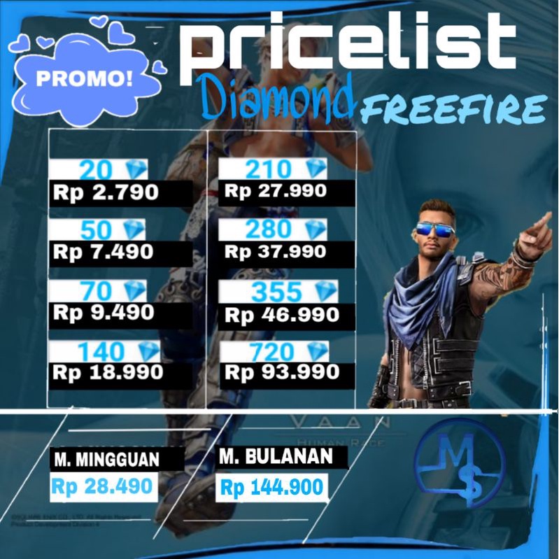 Jual PROMO DIAMOND FF/TOPUP DM FF MURAH / TOPUP DIAMOND FREEFIRE 100% AMAN | Shopee Indonesia