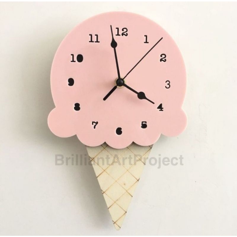 Jual JAM KARAKTER LUCU ICE CREAM BESAR | Shopee Indonesia
