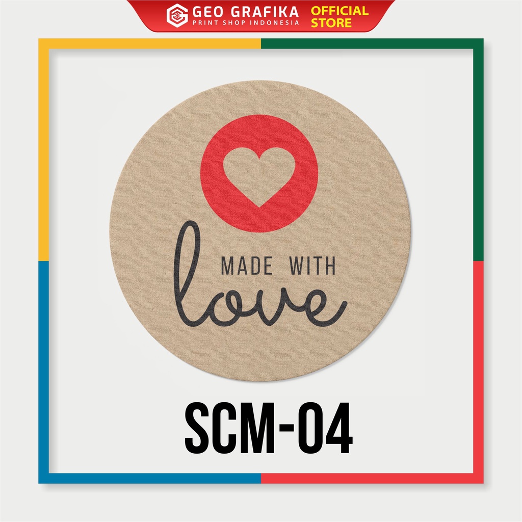 Jual Sticker Craft Hand Made With Love Label Craft Coklat - Geo Grafika | Shopee Indonesia