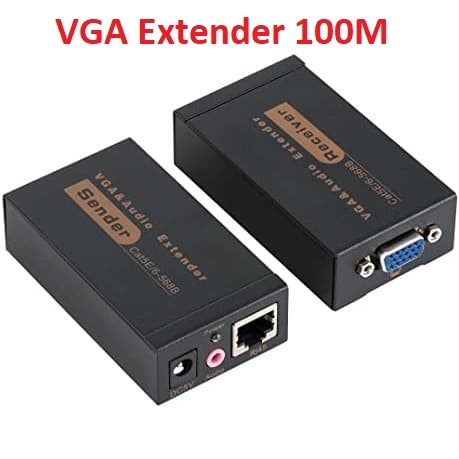 Jual VGA Extender up to 100M over Kabel Lan RJ45 Cat5 Cat6 Support ...